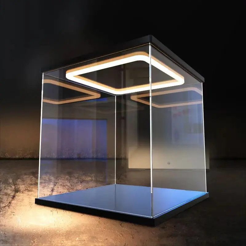 Ring-LED-Light-Acrylic-Display-Case-with-Door-for-Action-Figure ...