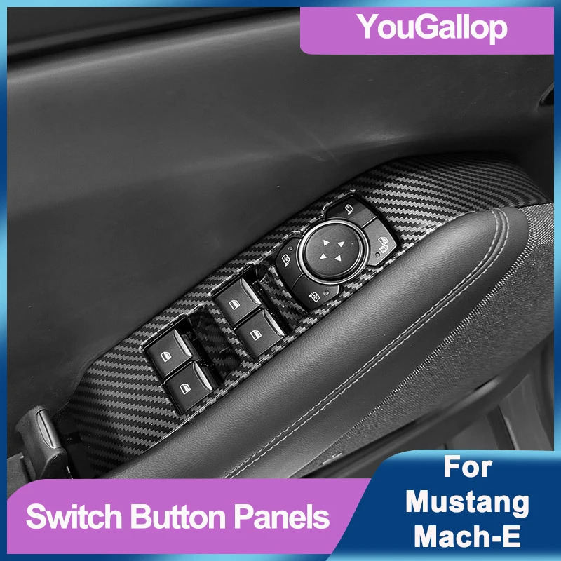 For Ford Mustang Mach-E Window Door Switch Buttons Sticker Glass Lift ...