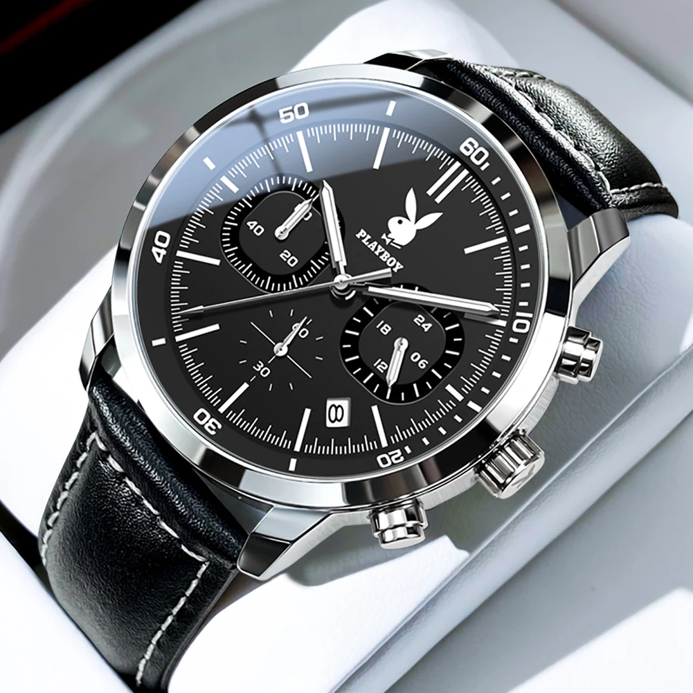PLAYBOY-Top-Brand-Business-High-end-Men-s-Watch-Original-Leather-Strap ...