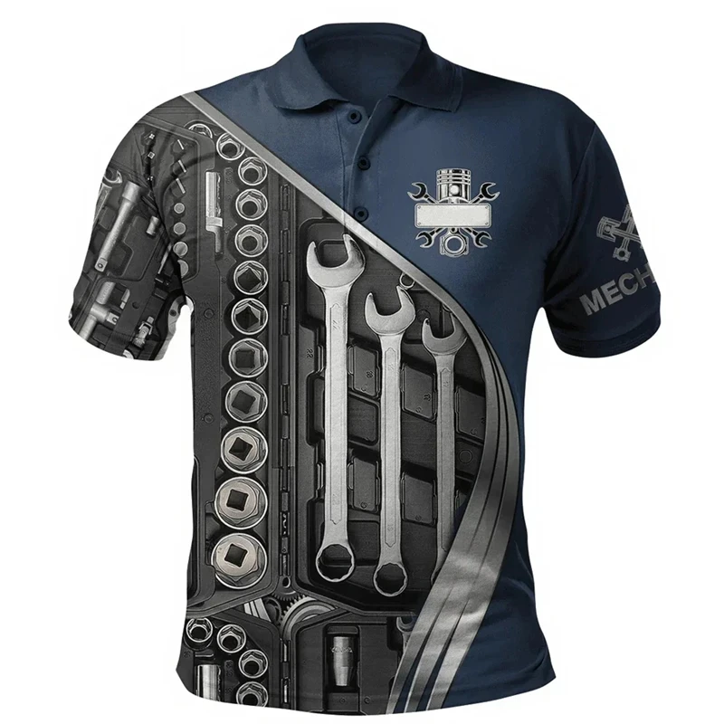 Summer-Fashion-Mechanical-3d-Pirnt-Graphic-Polo-Shirts-For-Men-Clothing ...