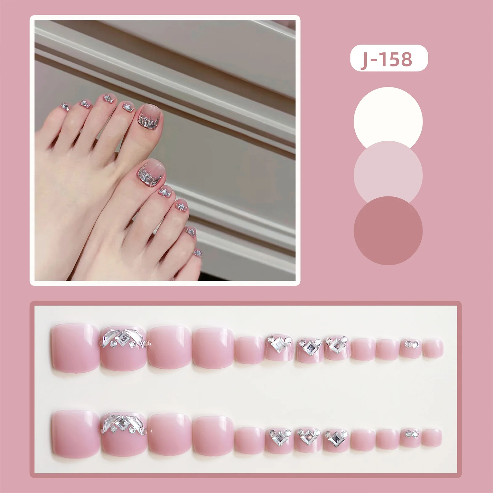 Girls Pink Toenails