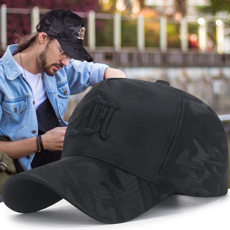 High-Top-Baseball-Cap-For-Men-Women-Fashion-Embroidery-Logo-Trucker-Hat ...