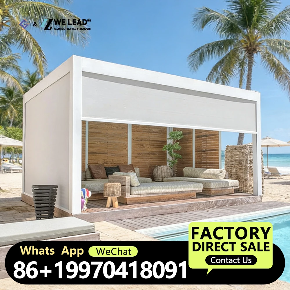 Motorized Louver Custom Outdoor Aluminum Pergola Automatic Roof Louvers ...