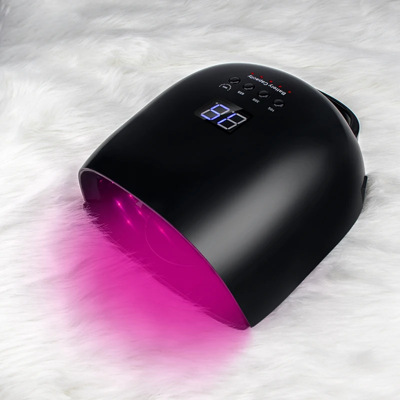 Rechargeable-Nail-Lamp-86W-Wireless-Gel-Polish-Dryer-Red-Light-Manicure ...