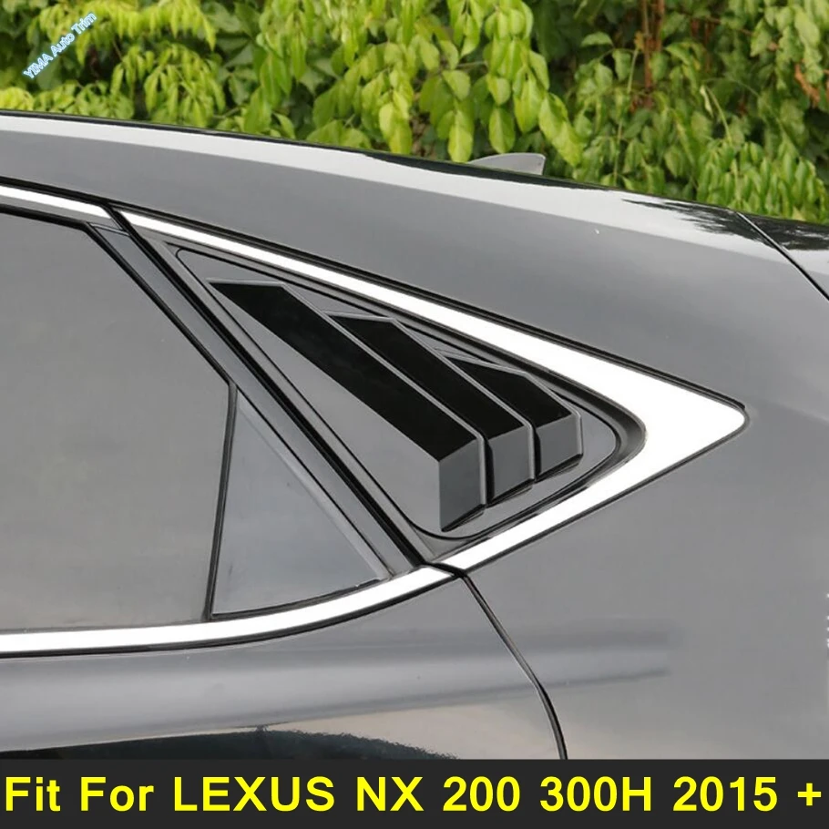 Car-Rear-Quarter-Side-Window-Louver-Vent-Cover-Shutter-Panel-Trim-2PCS ...