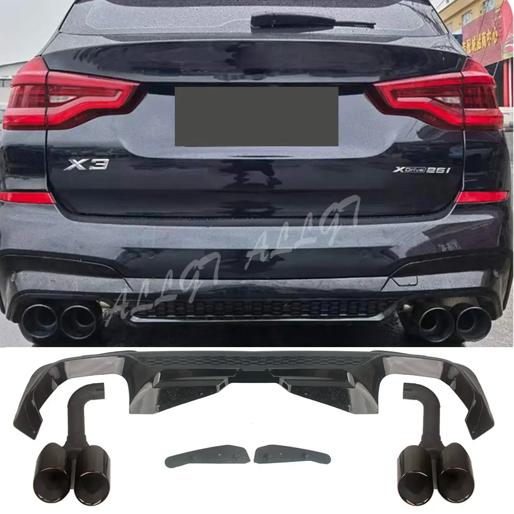 Rear-Bumper-Diffuser-Spoiler-For-BMW-X3-20d-M40i-G01-G08-LCI-2018-2021 ...