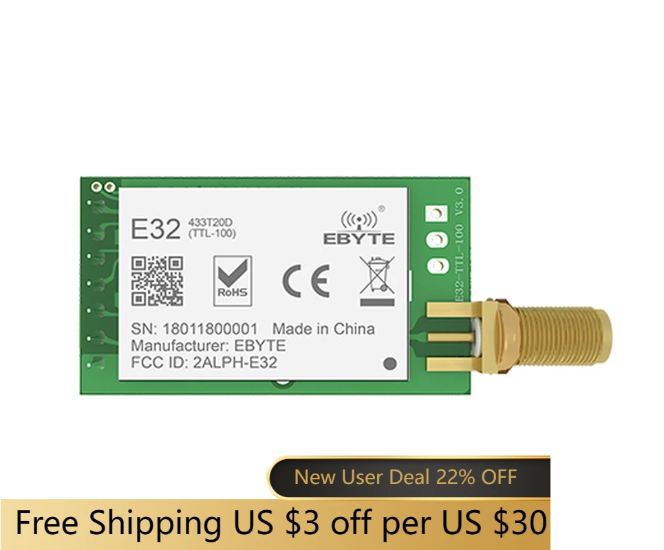 Lora Sx1278 433 Mhz Wireless Rf Module Iot Transceiver Cdsenet E32 ...