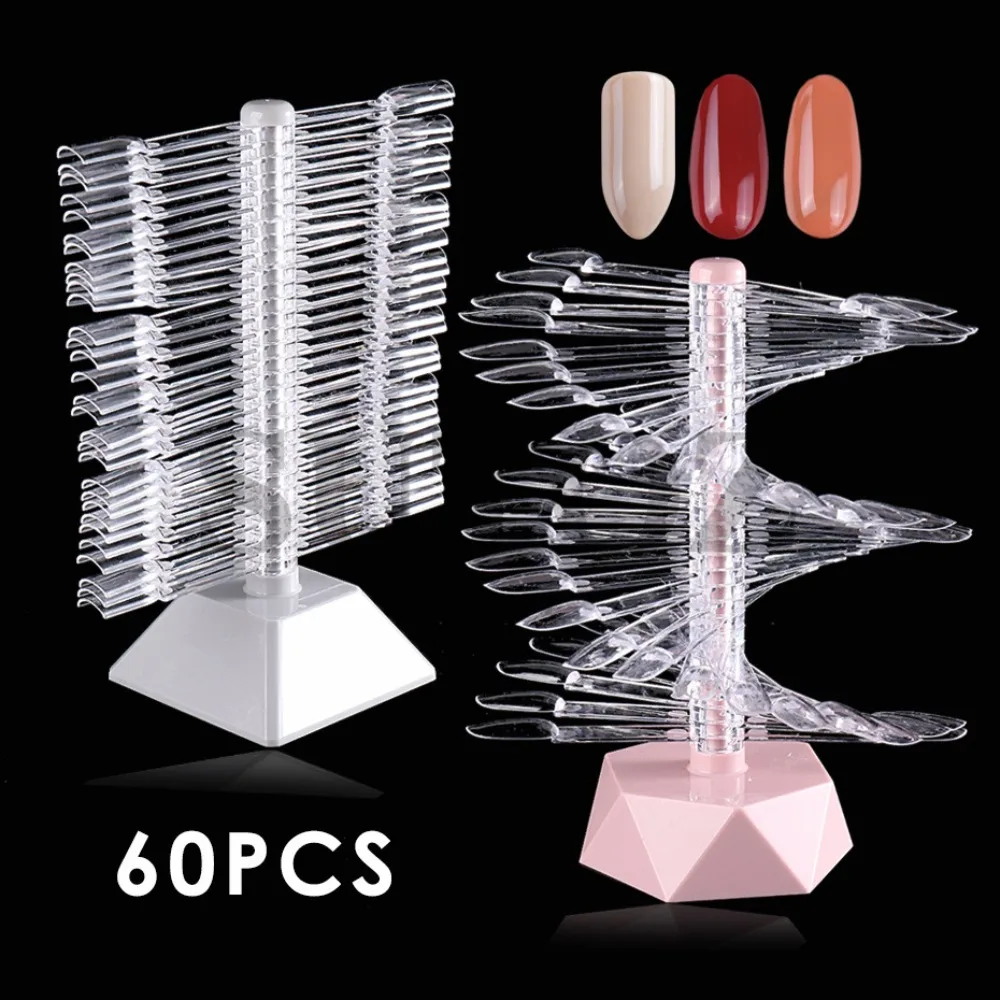 60 Colors Spiral Nail Tip Display Stand - Limegirlstore