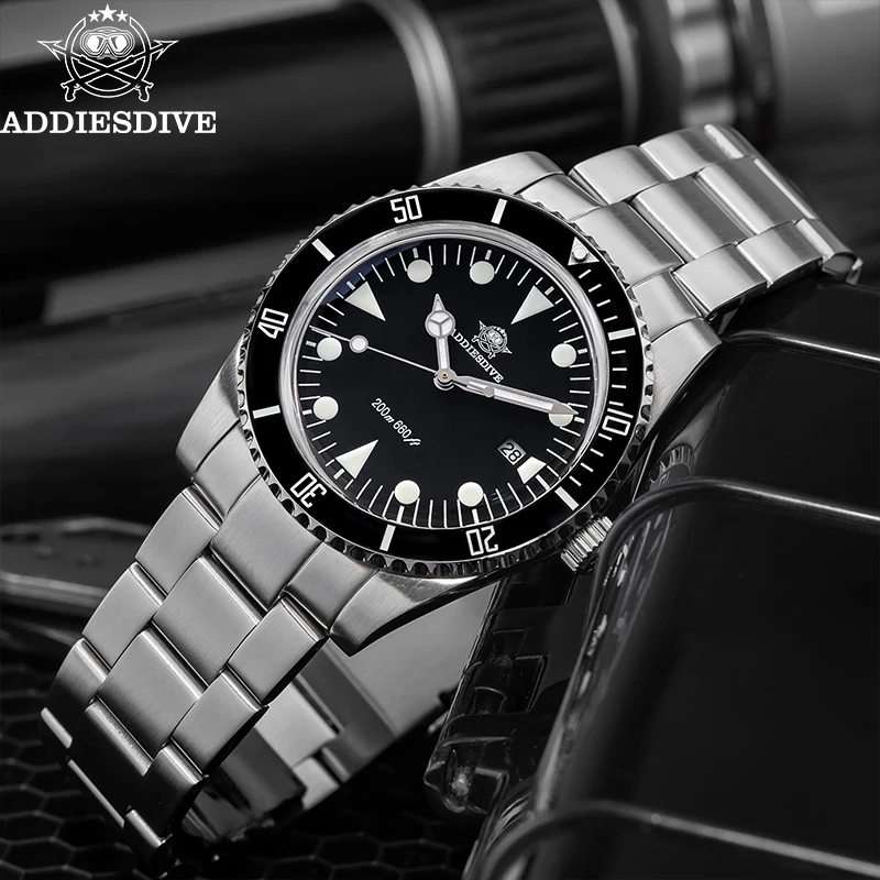 Reloj ADDIESDIVE para hombre, relojes de cuarzo de cristal con espejo ...