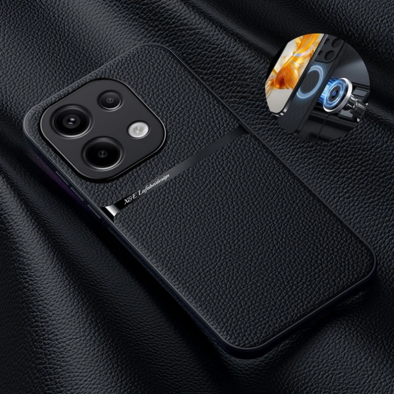 Funda For Xiaomi Redmi Note 13 Pro 5G Case Magnet Car Holder Leather ...