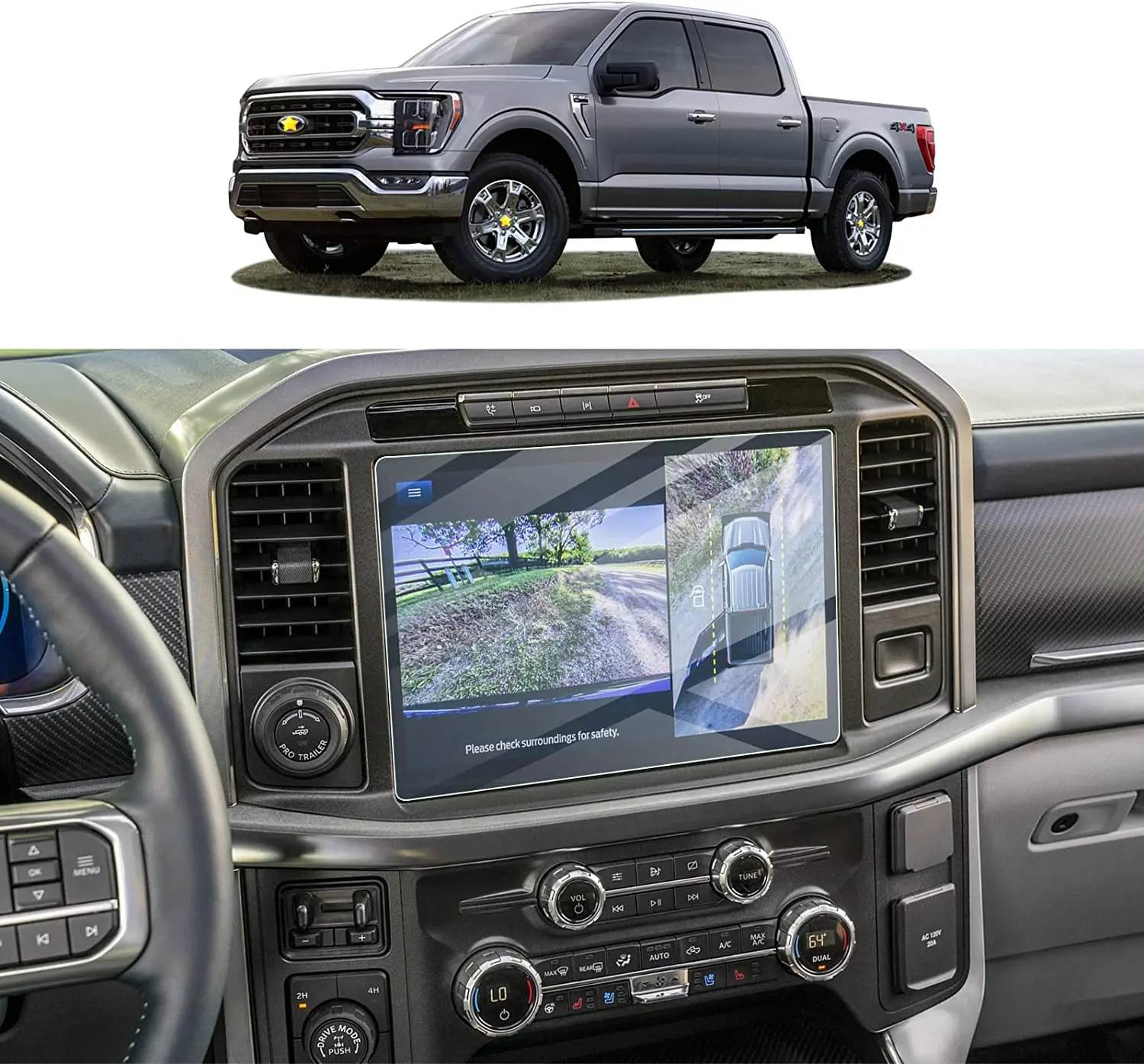 Screen Protector For Ford F-150 F150 SYNC4 2021 2022 12inch Navigation ...