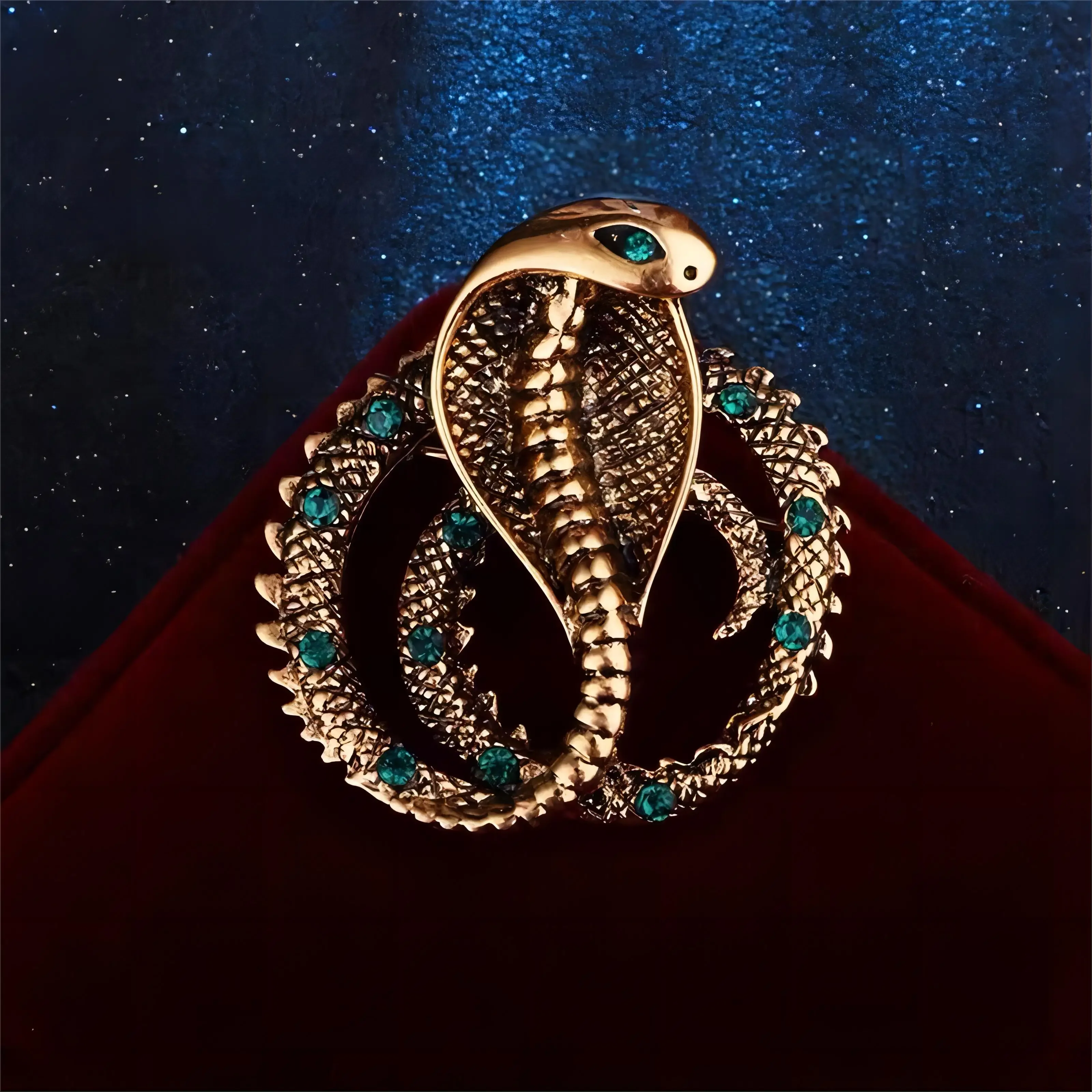 Vintage-Rhinestone-Snake-Brooches-for-Women-Cobra-Animal-Pins-Event ...