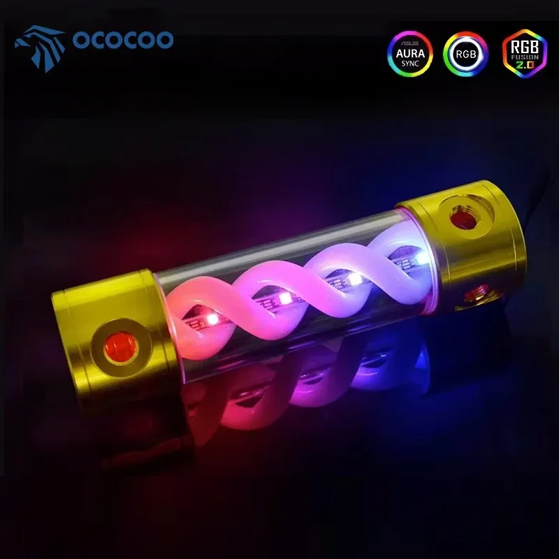 PC water cooling water tank with RGB lights DIY CPU liquid cooler water ...