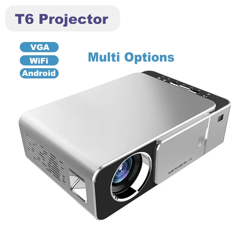T6 LCD Projection LED Lamp Projector HD 3500 Lumens Portable Projector ...