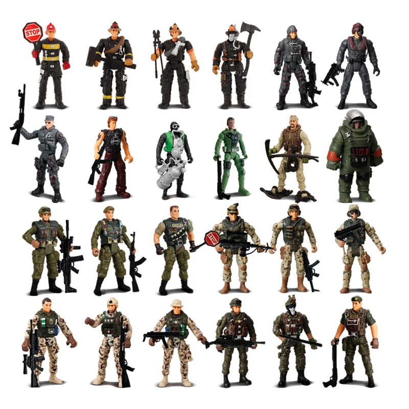 Army-Men-Special-Forces-Soldiers-Fireman-Engineer-Action-Figures ...