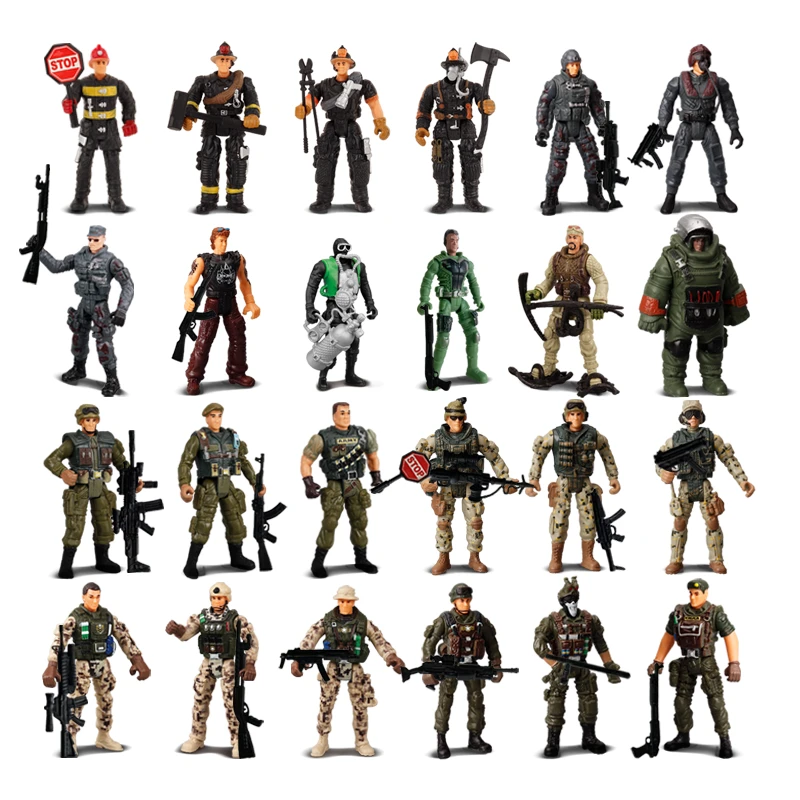 Army Men Special Forces Soldiers Fireman Engineer Action Figures ...