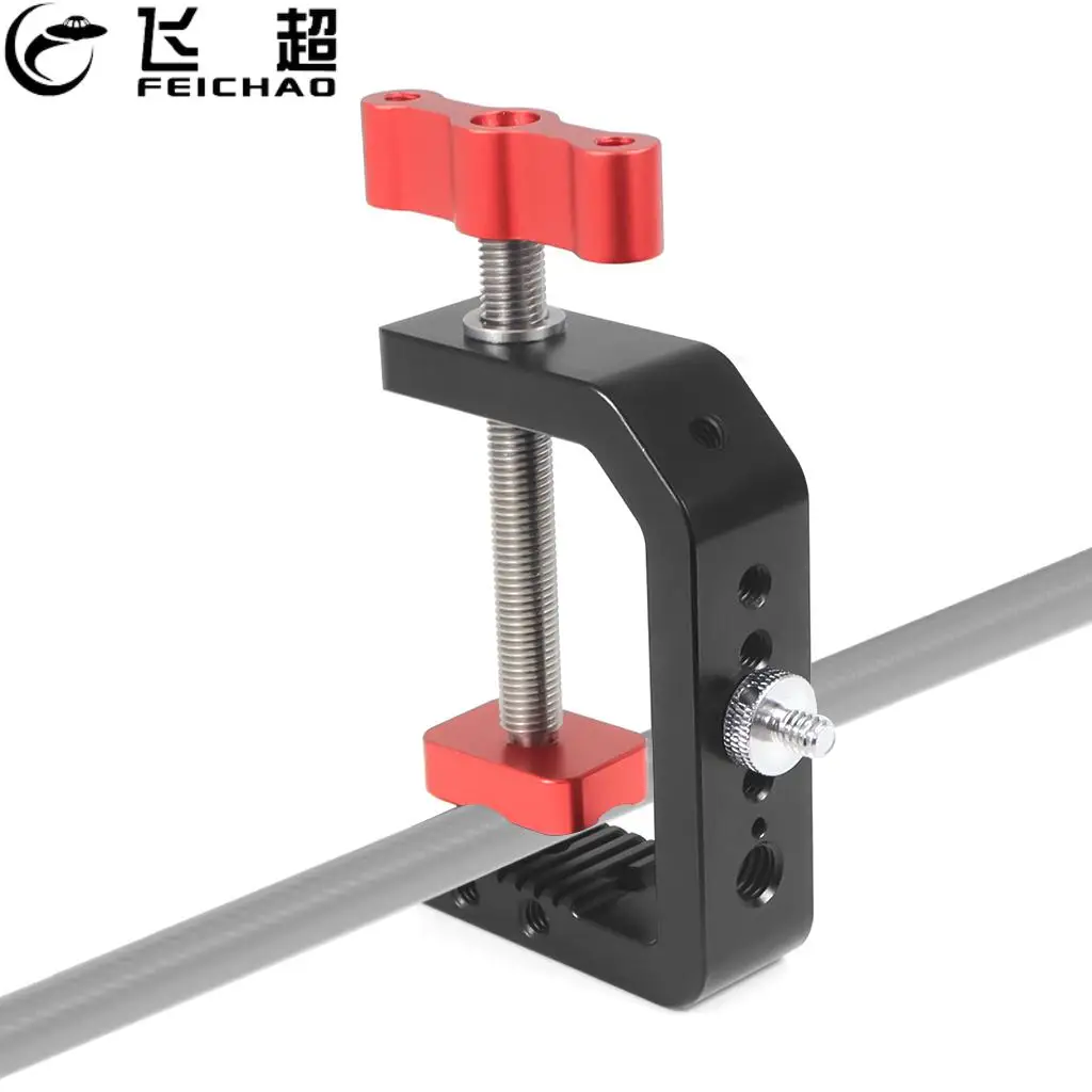 C Clamp Camera Desk Clamp Mount Stand with 1/4 3/8 Screw Hole for DSLR ...