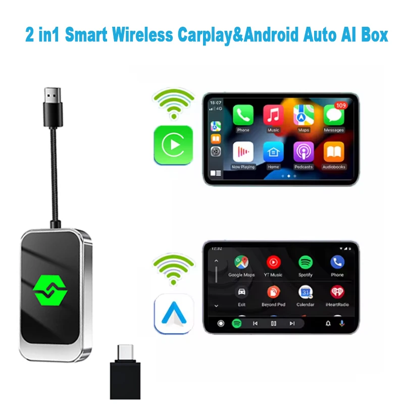 Kebidumei-adaptador-inal-mbrico-CarPlay-para-coche-dispositivo-con-Android-Bluetooth-5-0-Smart ...