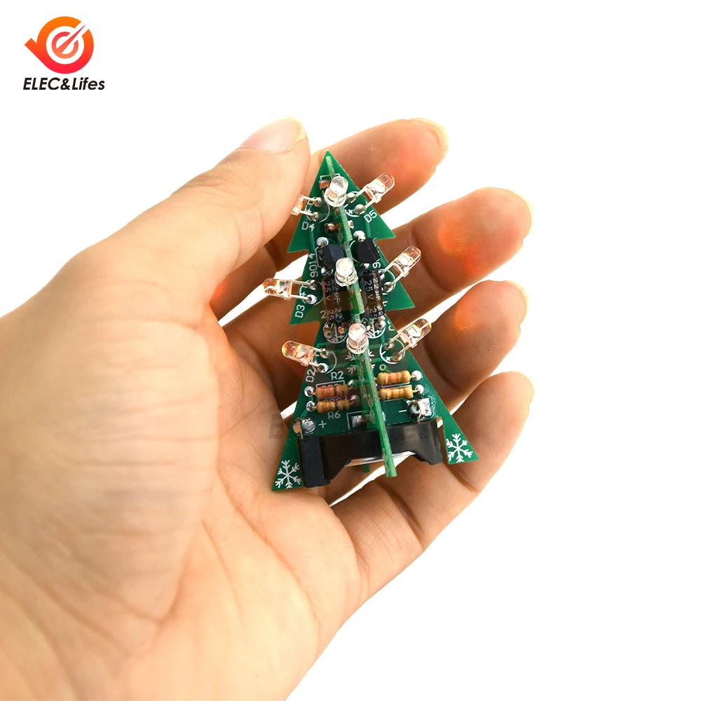 Mini-3D-Christmas-Tree-Soldering-Practice-Electronic-Science-Assemble ...