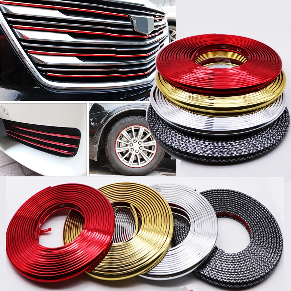 4M-8M-Styling-Moulding-Car-Grille-Impact-Protection-Bumper-Trim-Strip ...