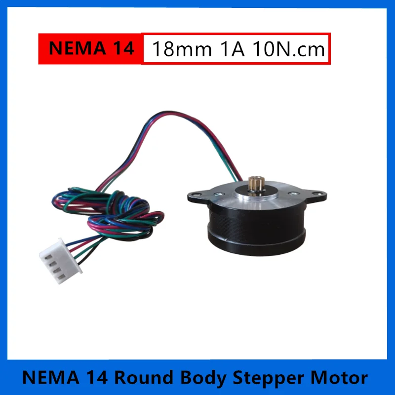Gelileo-Extruder-stepper-motor-NEMA-14-stepper-motor-round-type-1A-10N ...