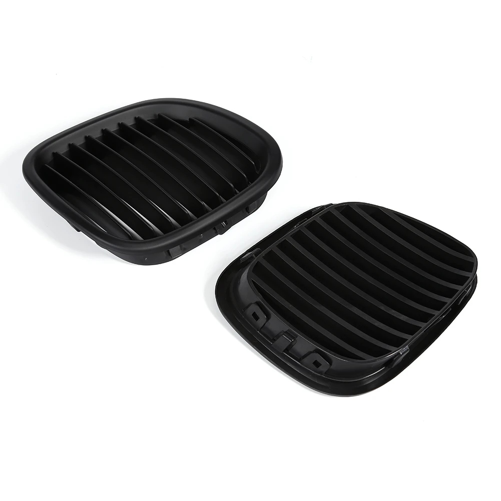 2pcs Front Insert Grille Trim Cover Single Slat Car Replacement Front ...