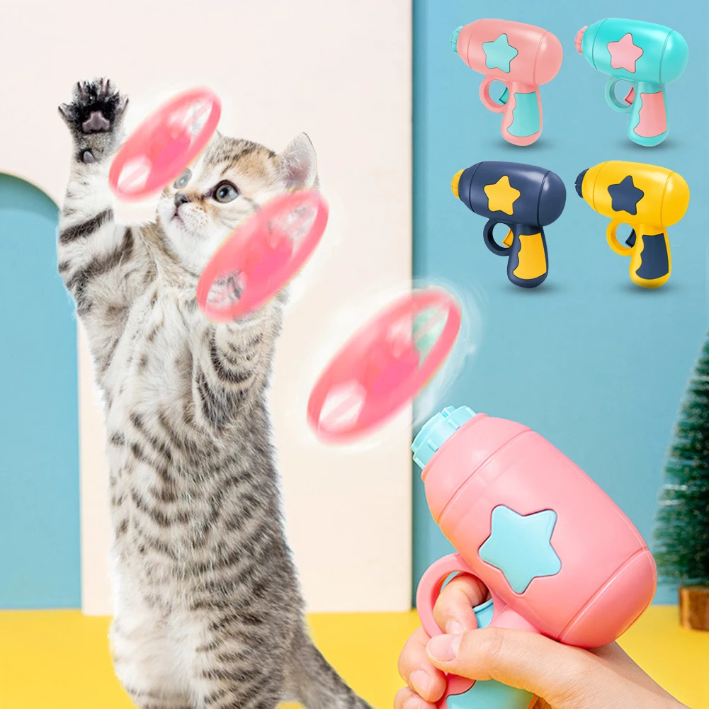 New Funny Cat Toy Interactive Play Pet Training Toy Mini Flying Disc ...