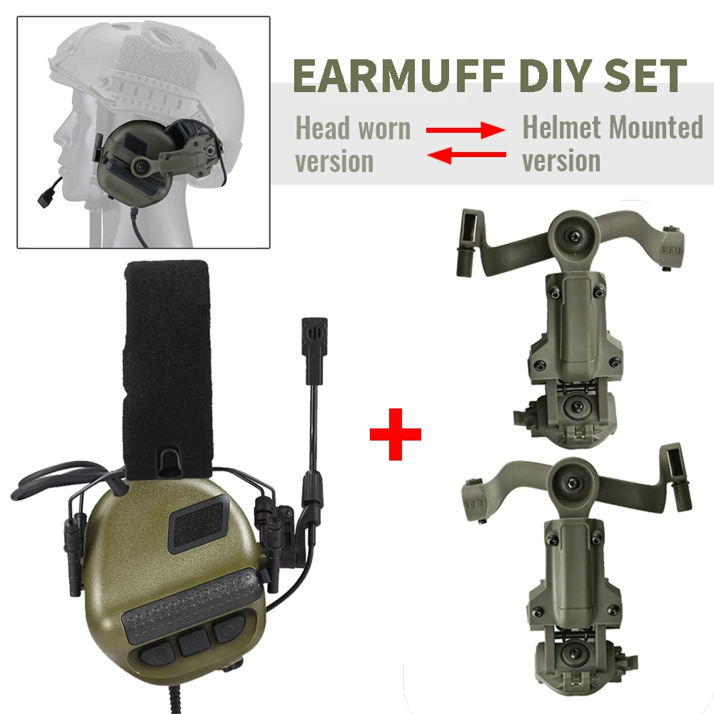 Hunting-Tactical-Headset-Sound-Pickup-Noise-Reduction-Military-Airsoft ...