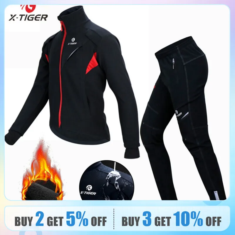 X-TIGER-Cycling-Jersey-Winter-Thermal-Fleece-Men-s-Bicycles-Clothing-Windproof-Bicycle ...