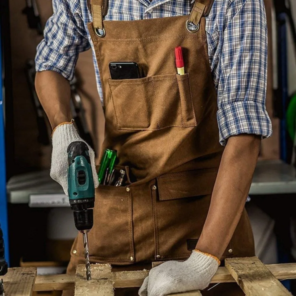 Wear Resistant Electrician Work Apron Waterproof Anti-Dust Carpenter ...