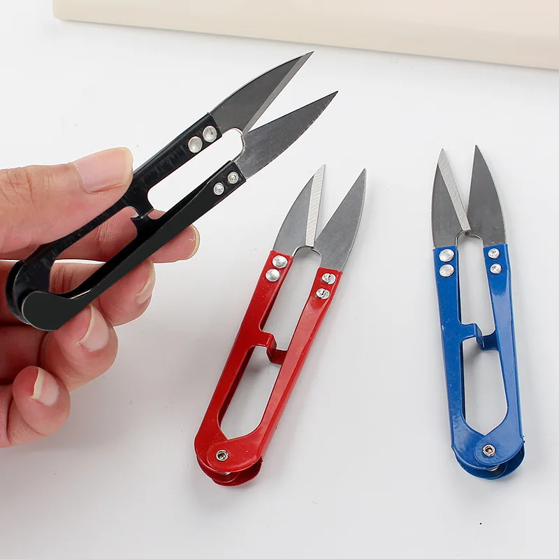 10Pcs-Useful-Stainless-Steel-U-Shape-Scissors-Cut-Fishing-Line-Trimming ...