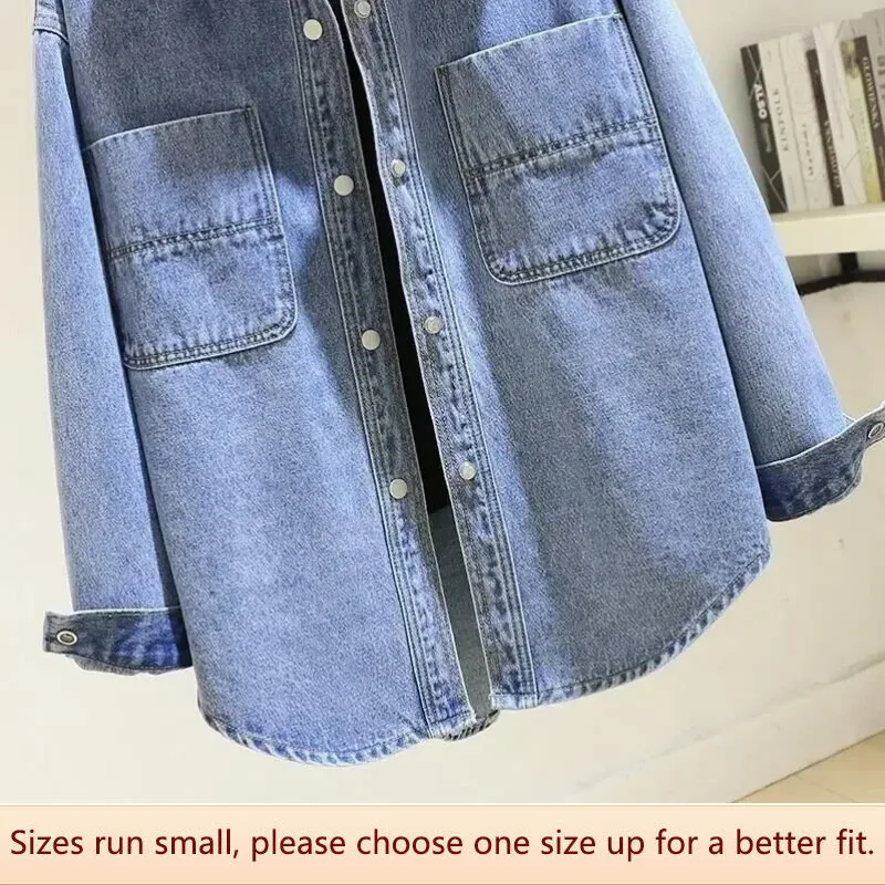 Vintage-Blue-Denim-Jacket-Women-s-Spring-autumn-Thin-Jacket-Petite-Size ...