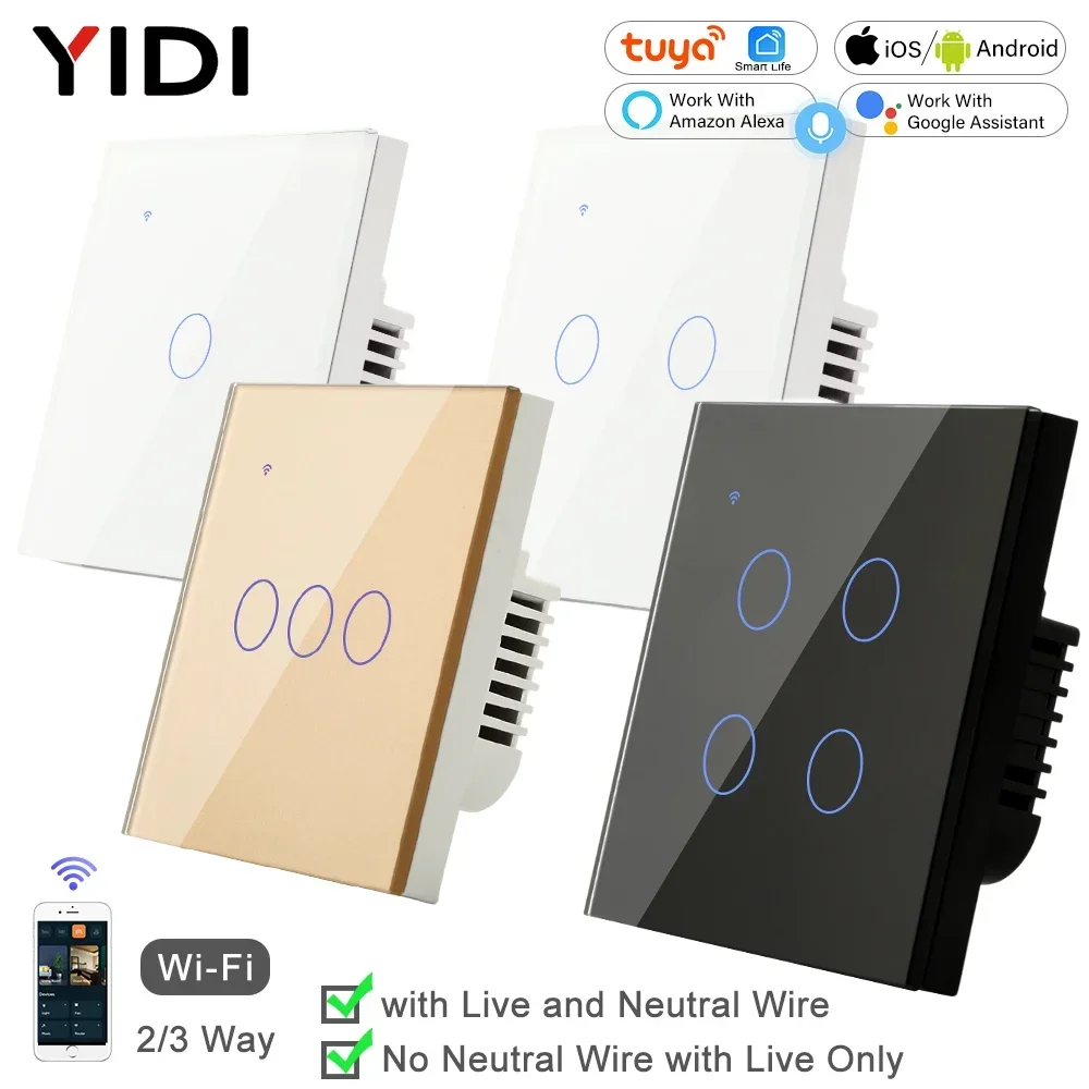 Tuya-WiFi-Smart-On-Off-Light-Switch-220V-Power-Button-Wall-Touch-Alexa ...