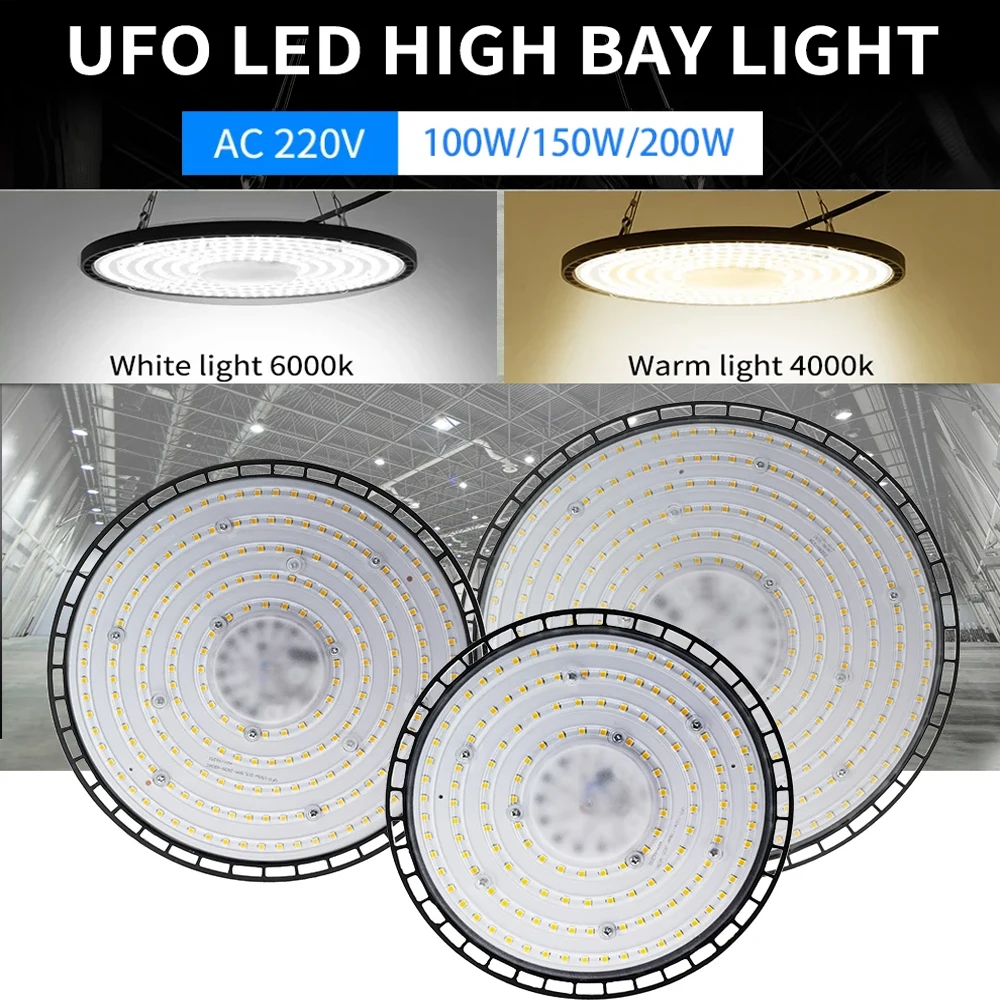 L-mpara-LED-UFO-para-techos-altos-luz-superbrillante-de-200W-100W-150W ...