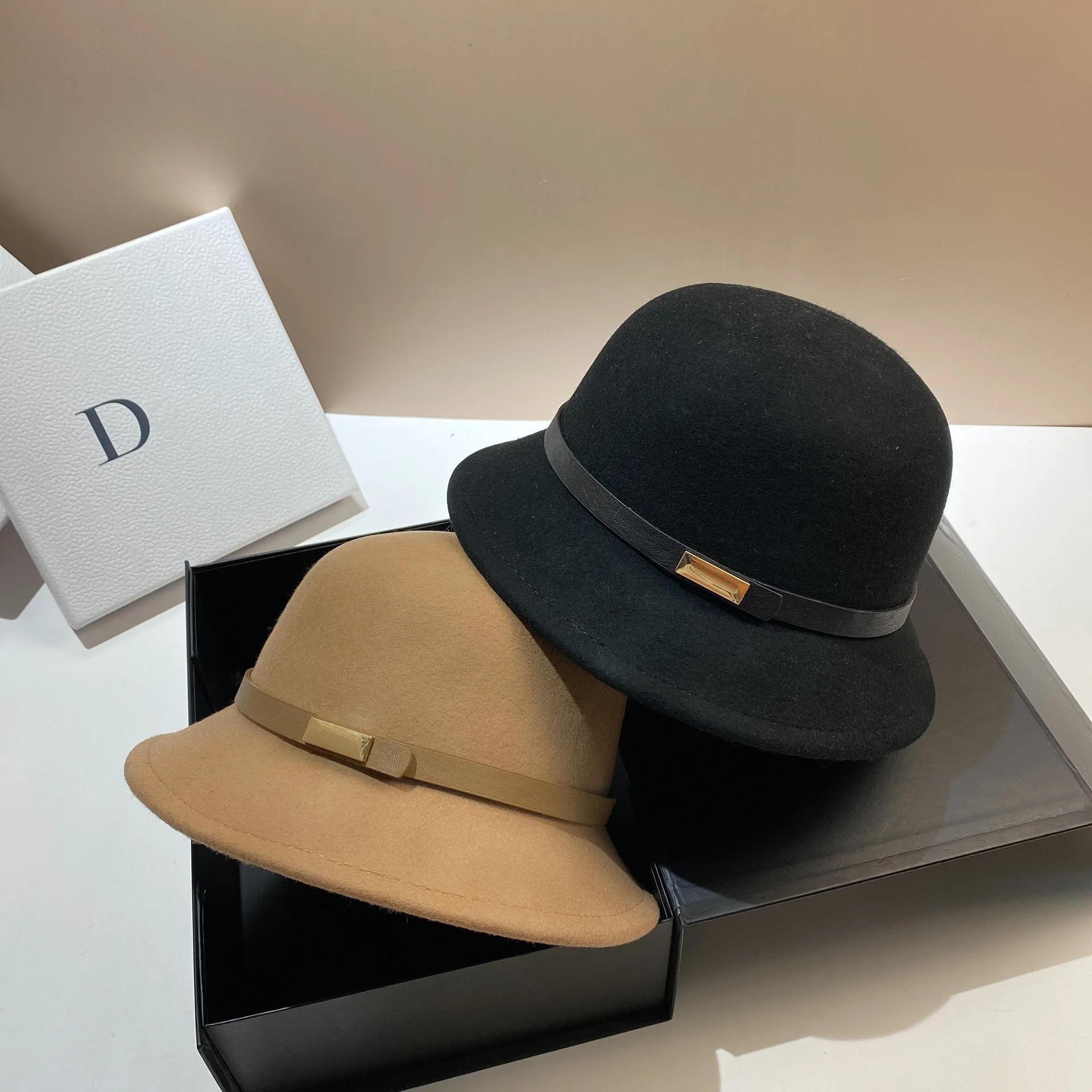 Japanese-Style-Simple-Wool-Bucket-Hat-Autumn-Winter-Women-s-Warm-Woolen ...