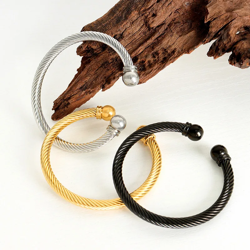 Spiral Stripe Elastic Bracelet Simple and Adjustable Women's Bracelet ...