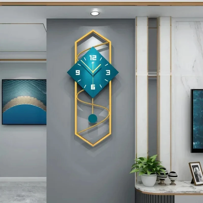 Simple-Large-Wall-Clock-Gold-Modern-Aesthetic-Nordic-Light-Wall-Clock ...