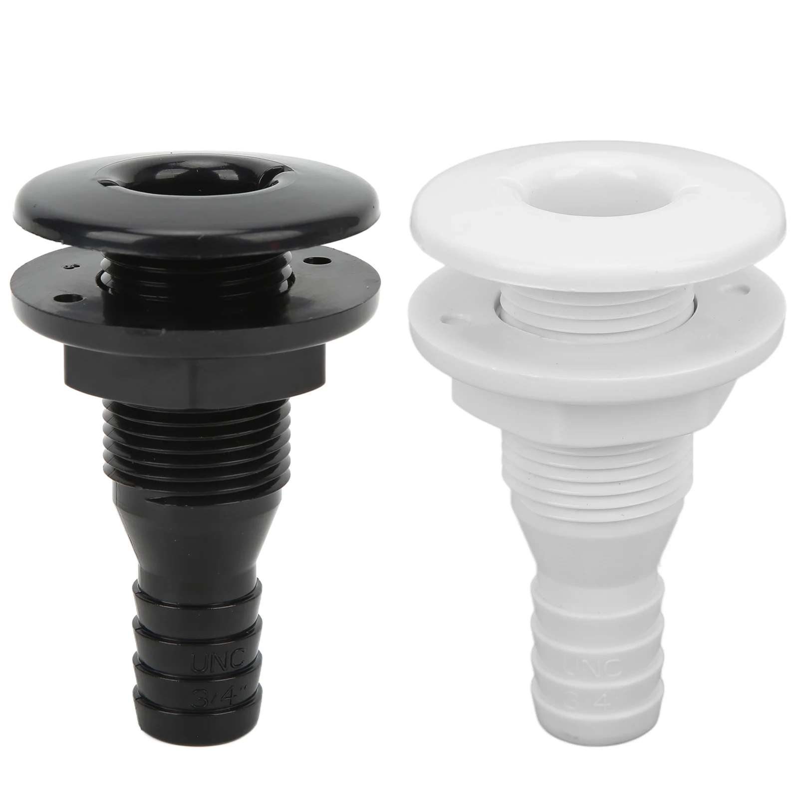 Boat-Water-Drain-ABS-Plastic-Thru-Hull-Fitting-3-4in-Impact-Resistant ...