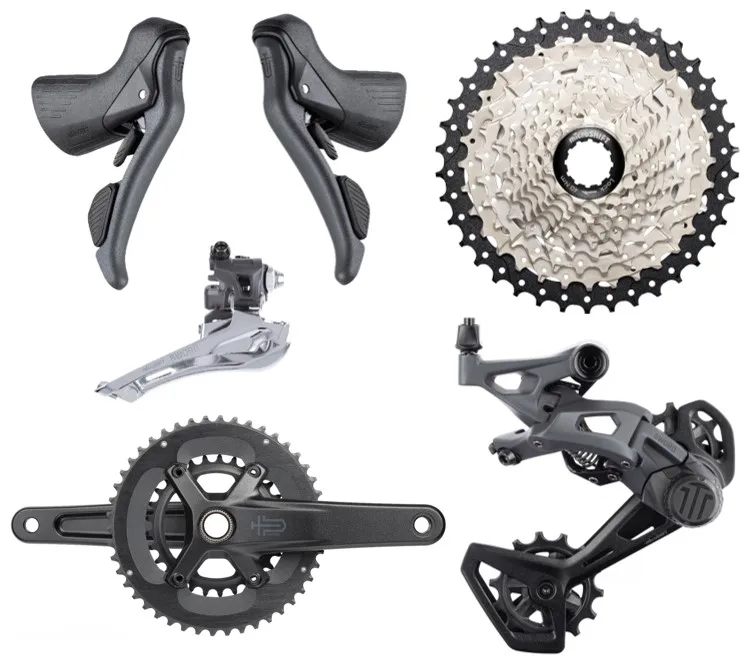 microSHIFT-Sword-gravel-groupset-2x10-speed-38T-Alloy-cassette-48-31T ...