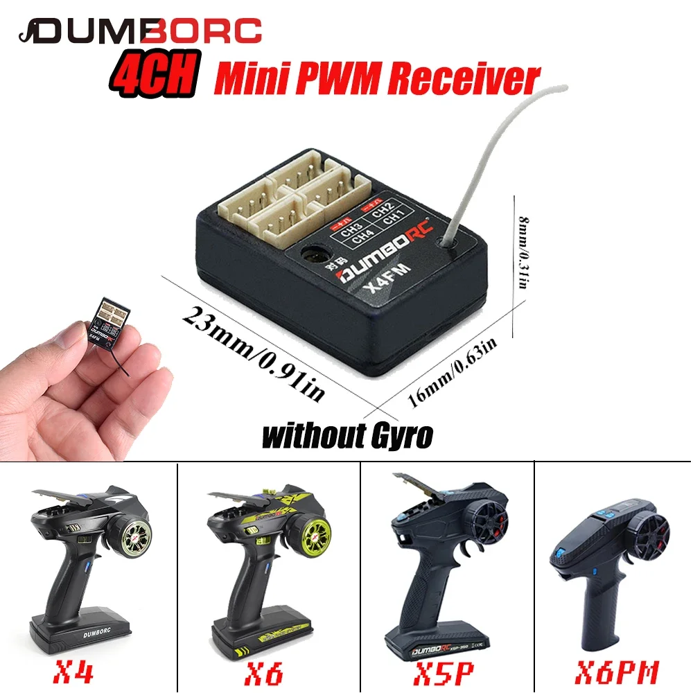 DumboRC-Mini-X4FM-Micro-4CH-Receiver-PWM-for-Dumbo-X6-X6PM-X5P-X4-RC ...