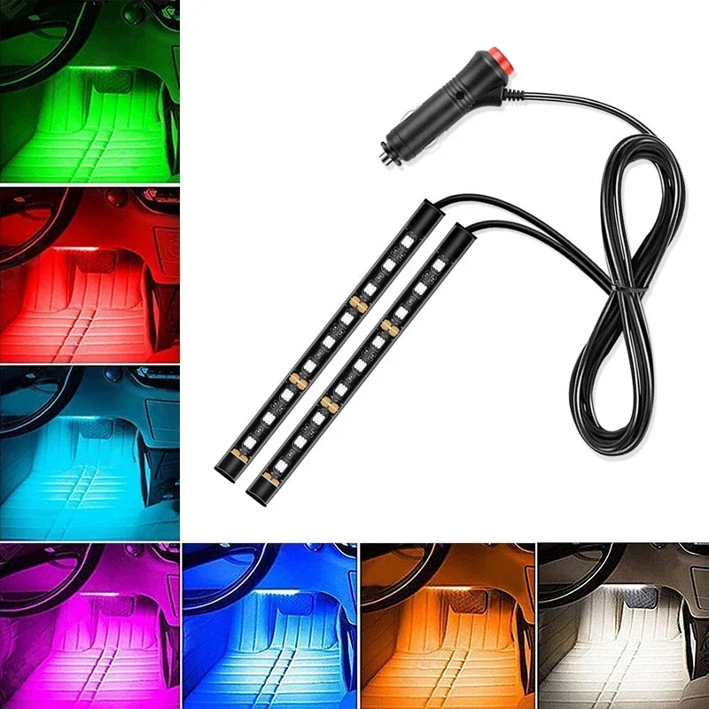 NEUE LED Auto Fuß Licht Umgebungs Licht Mit USB Automotive Innen 12V ...
