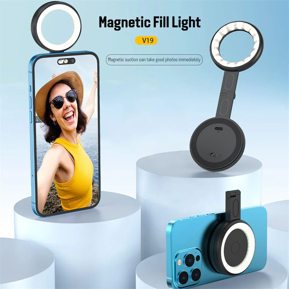 Magsafe-Magnetic-Selfie-Ring-Light-for-iPhone-15-14-13-12Pro-Foldable ...