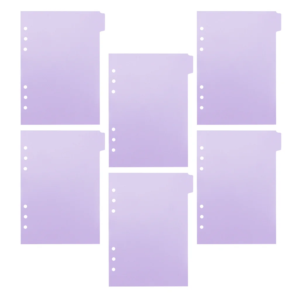 6-Sheets-6-Ring-Binder-Dividers-Plastic-A5-Comic-Book-Dividers-Card ...