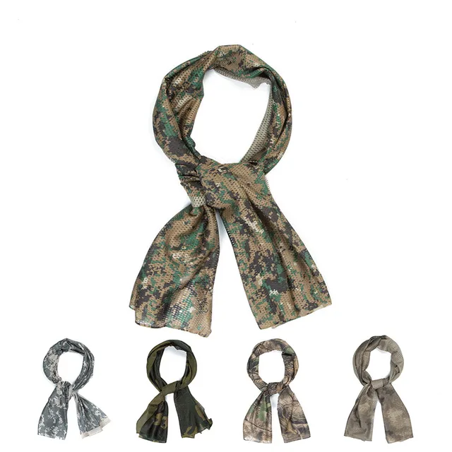 Military Tactical Scarf Camouflage Mesh Neck Scarf KeffIyeh Sniper Face ...