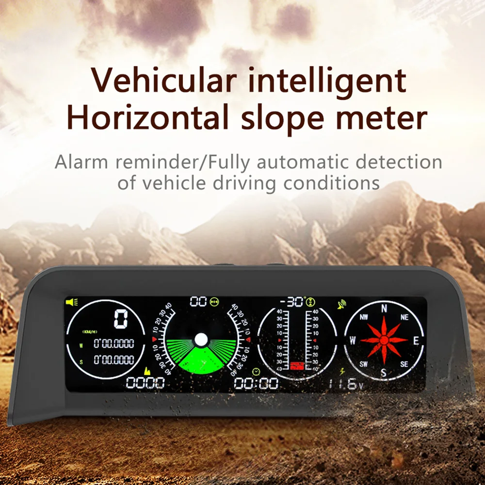 X90-GPS-Speed-PMH-KMH-Smart-Slope-Meter-Inclinometer-Car-Compass-HUD ...