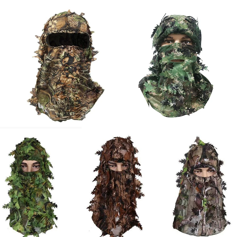 Ghillie-Camouflage-Leafy-Hat-3D-Full-Face-Mask-Headwear-Turkey-Camo ...