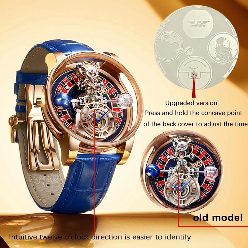 Reloj-de-pulsera-de-cuero-resistente-al-agua-para-hombre-cron-grafo-de ...