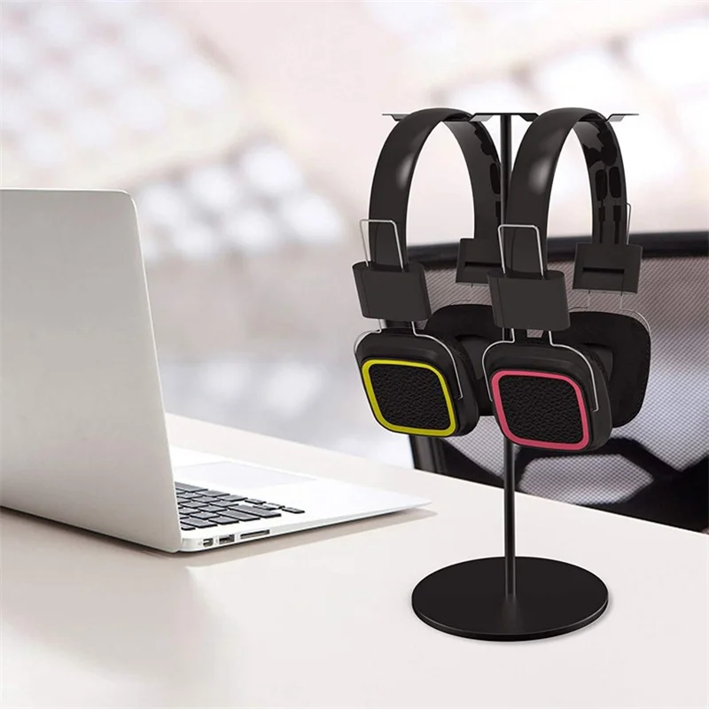 Aluminum-Double-Headphone-Stand-For-Desk-PC-Gaming-Headsets-Holder ...