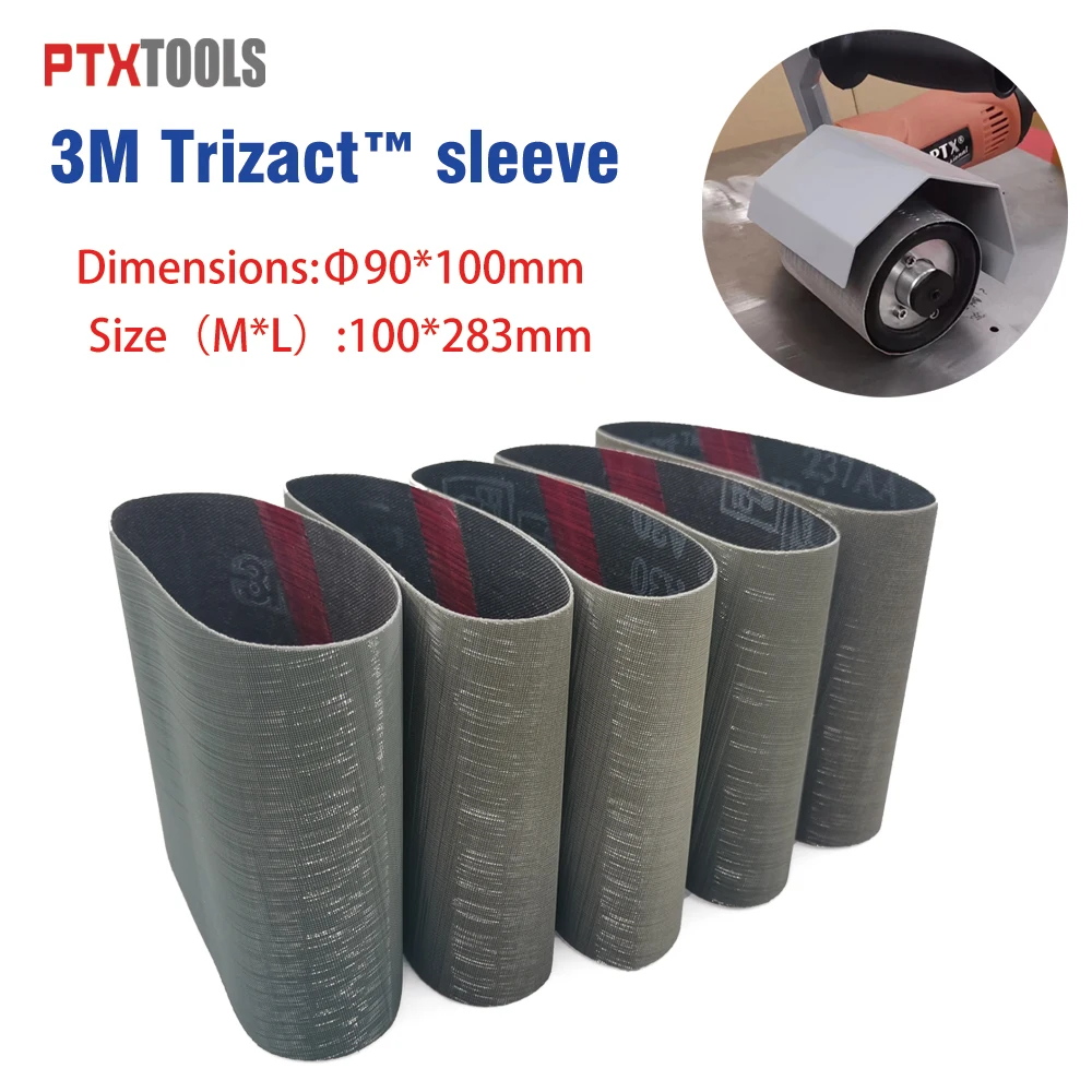 5PCS 237AA 3M Trizact Sleeves 100*283MM /100*315MM Sanding Belt For ...