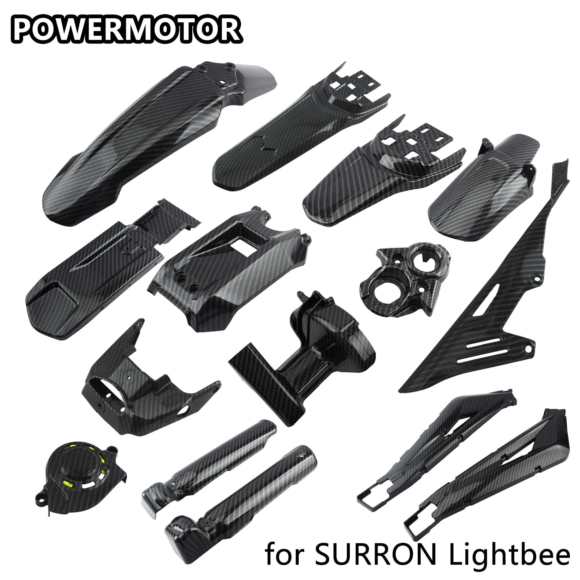for-Surron-Light-Bee-Water-Transfer-Carbon-Fiber-Extended-Tail-Rear ...